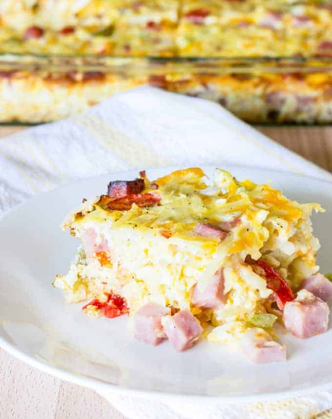 Easy Denver Omelet Hash Brown Casserole - The Wholesome Dish
