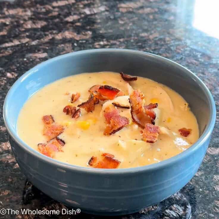 Chicken Bacon Ranch Corn Chowder - The Wholesome Dish